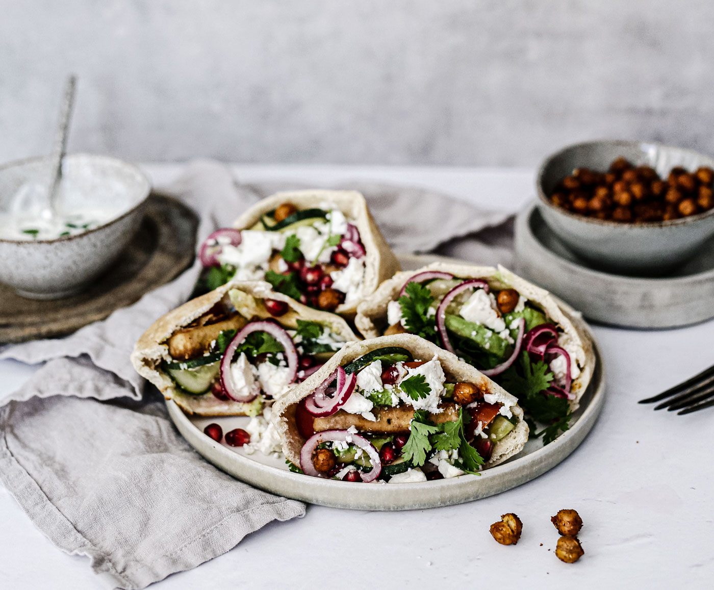 Crispy tofu pita bread | Justanotherfoodiegram