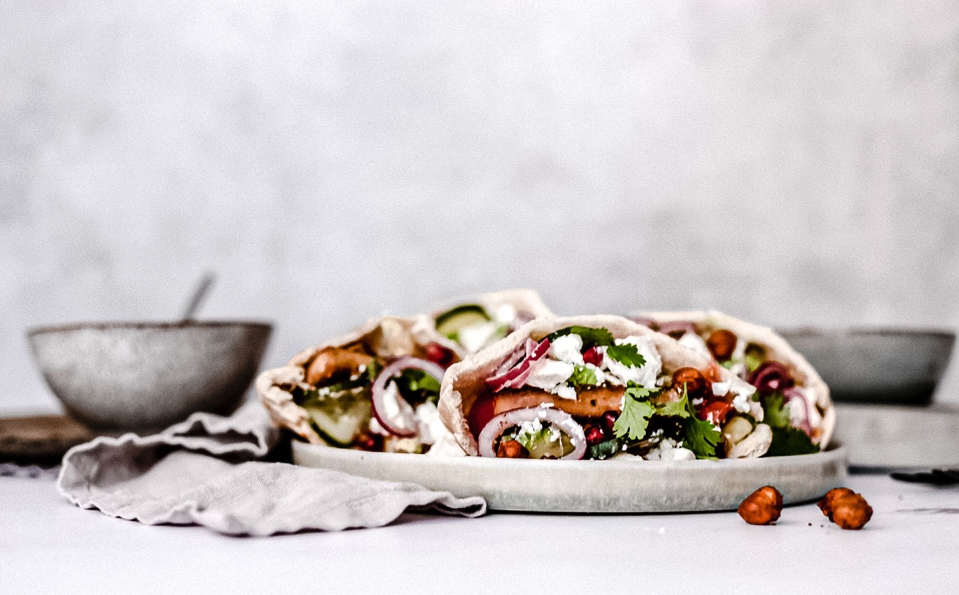 Crispy tofu pita bread | Justanotherfoodiegram